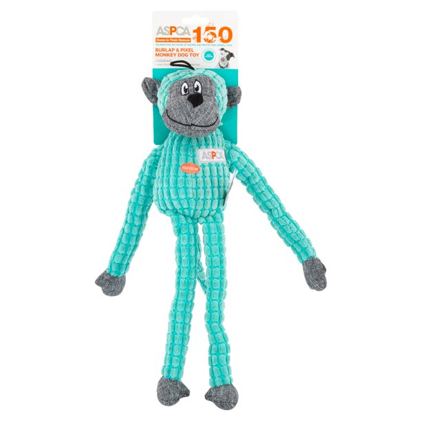 ASPCA Burlap & Pixel Monkey Dog Toy - Walmart.com - Walmart.com