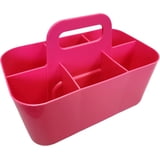 Small Stackable Plastic Caddy with Handle 6 Compartment Dorm Caddy ...