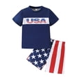 CAIXIA 4th Of July Toddler Girl Outfit America 250 Flag Boys 4th Of ...