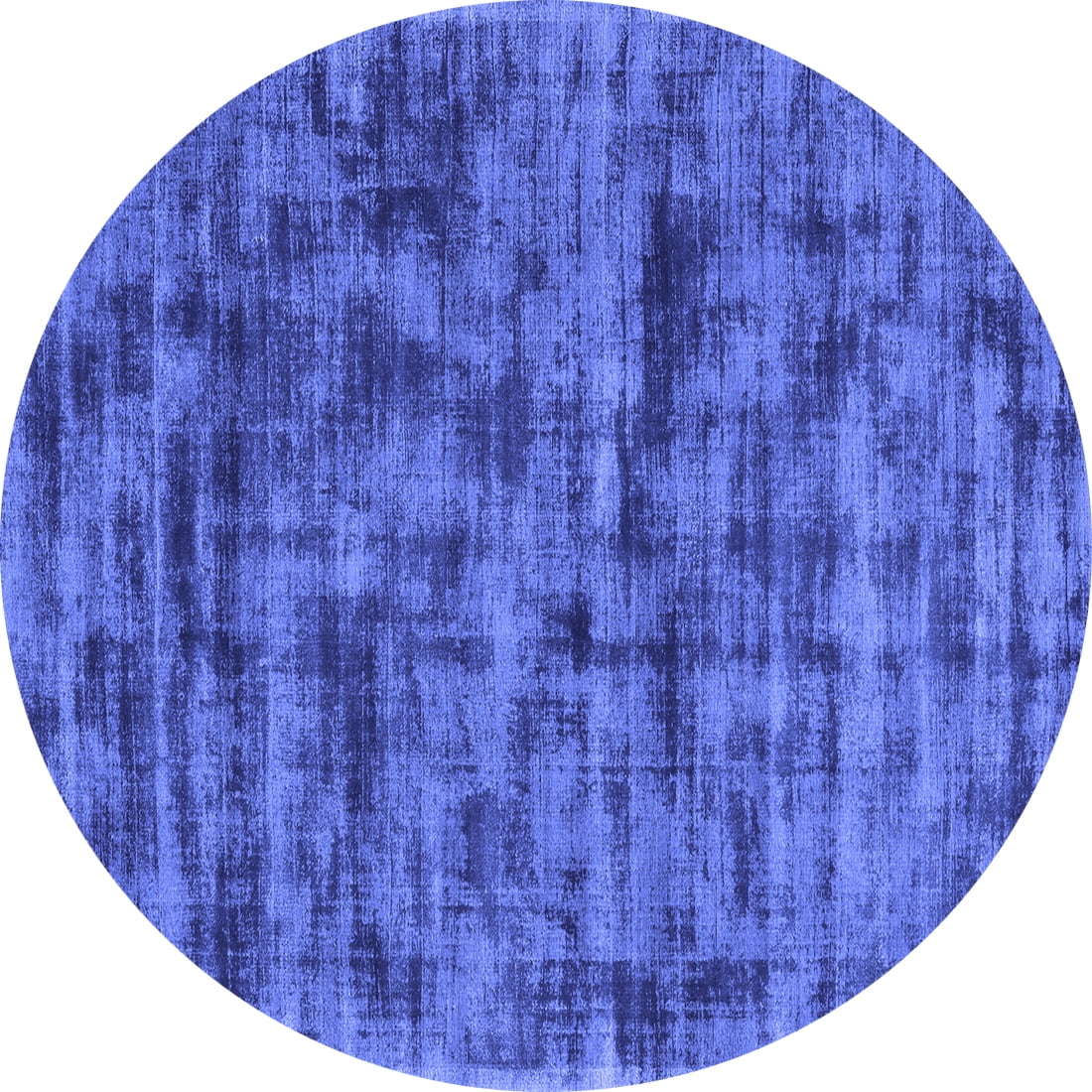 Ahgly Company Indoor Round Abstract Blue Contemporary Area Rugs, 6 ...