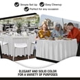 Exquisite 1-Pack White Round Plastic Tablecloth Disposable – Size: 108 ...