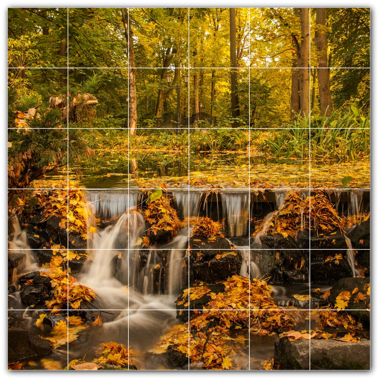 Picture-Tiles.com: Autumn Ceramic Tile Wall Mural WAL500008-66XL. 72"W ...