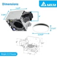 breez Delta Integrity 100 CFM Exhaust Bath Fan, LED Edge-Lit Flat Round ...