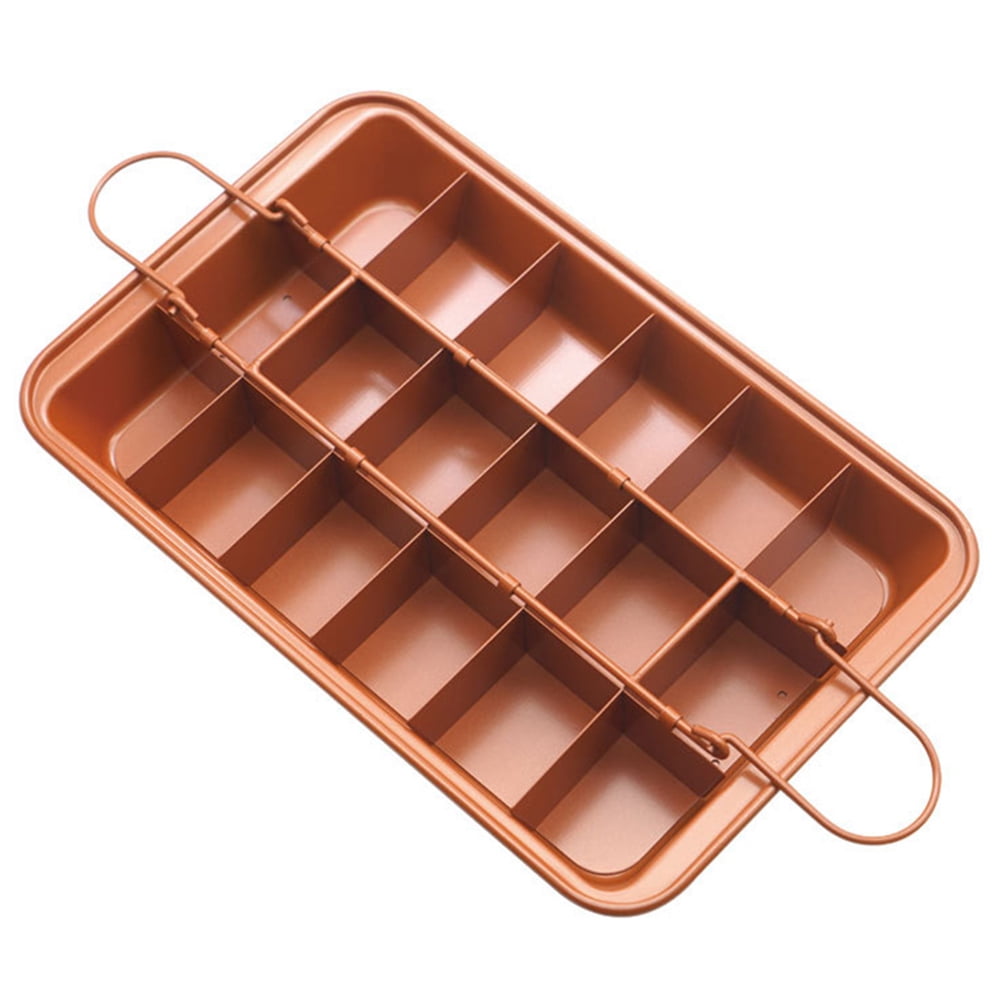 CAROOTU Brownie Pan Non Stick Cake Baking Pans with Dividers 18 Pre ...