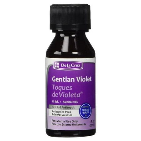 De La Cruz Gentian Violet First Aid Antiseptic Liquid 1 oz - Walmart.com