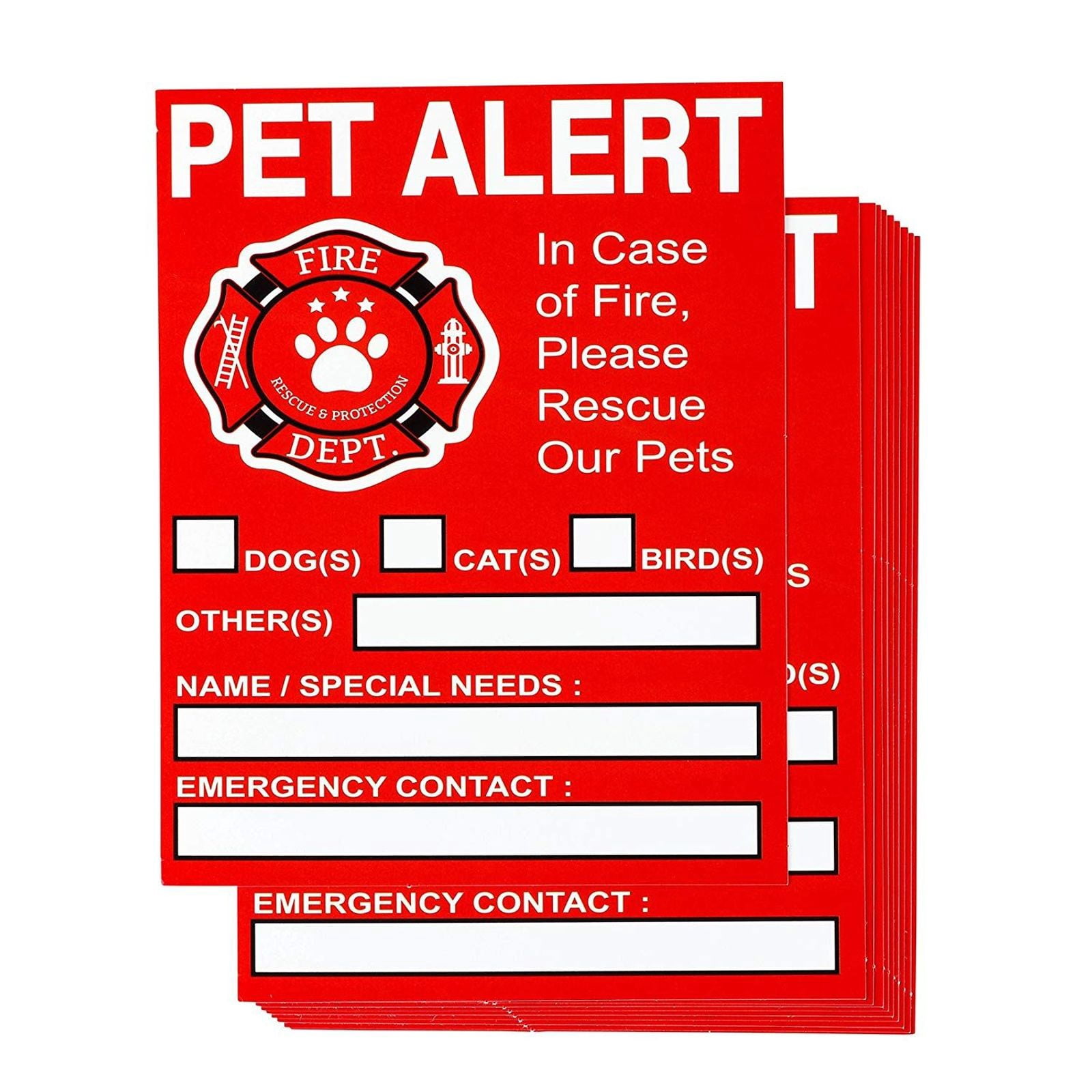 Camper Pet Rescue Decal In Case of Emergency Decal Pets Inside Decal RV ...