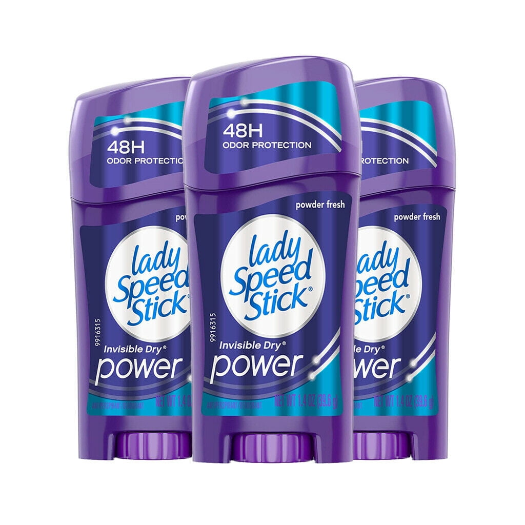 Lady Speed Stick Power Antiperspirant, Power Powder Fresh, 1.4 Oz, (3 ...