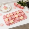 Silicone Chocolate Candy Molds - 18 Cavity Non-Stick Flower Leaf ...