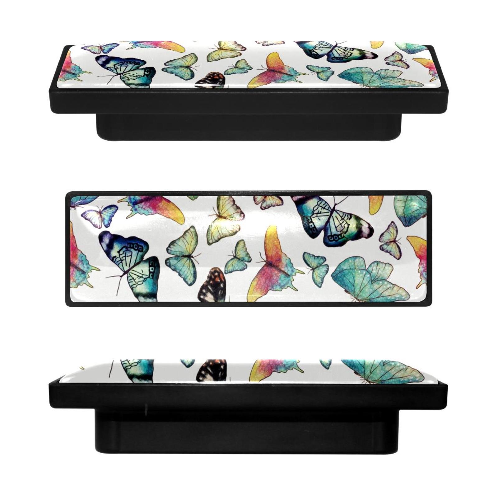 4 Pcs Rectangle Cabinet Handle Cupboard Knob Drawer Pulls Handle ...