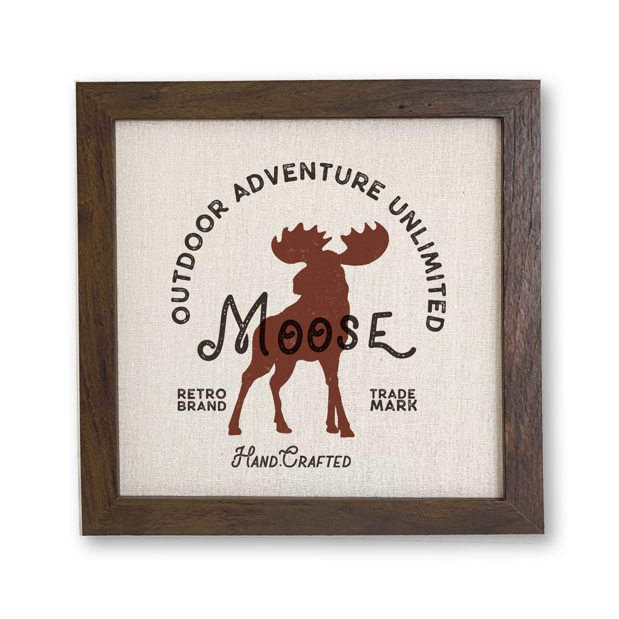 Moose Badge - Framed Sign - Walmart.com
