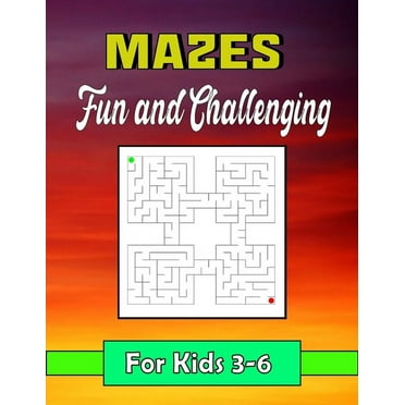 100 Maze. Fun and Challenging Mazes for Kids: (8.5''x11.5'') Ages 4-8 ...