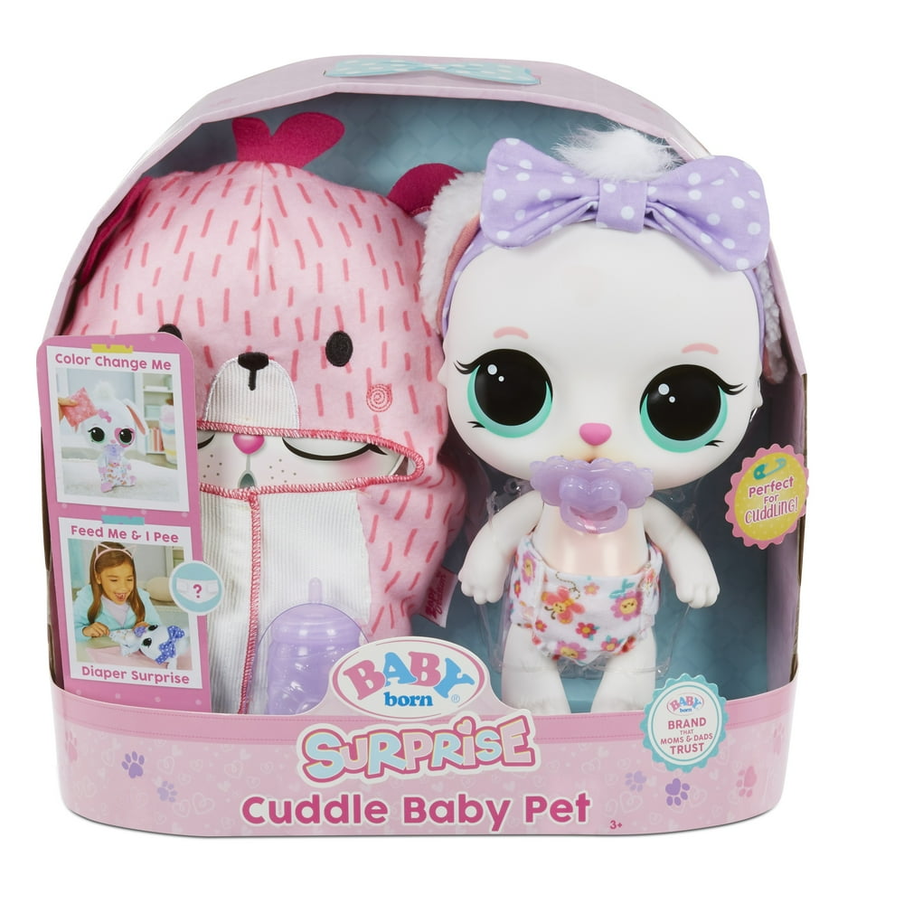 BABY born Surprise Cuddle Baby Pet – Bunny Really Drinks & Pees ...