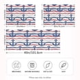 Blue Anchor Pattern Pillow Case Queen Size Silky Satin Pillow Cover for ...
