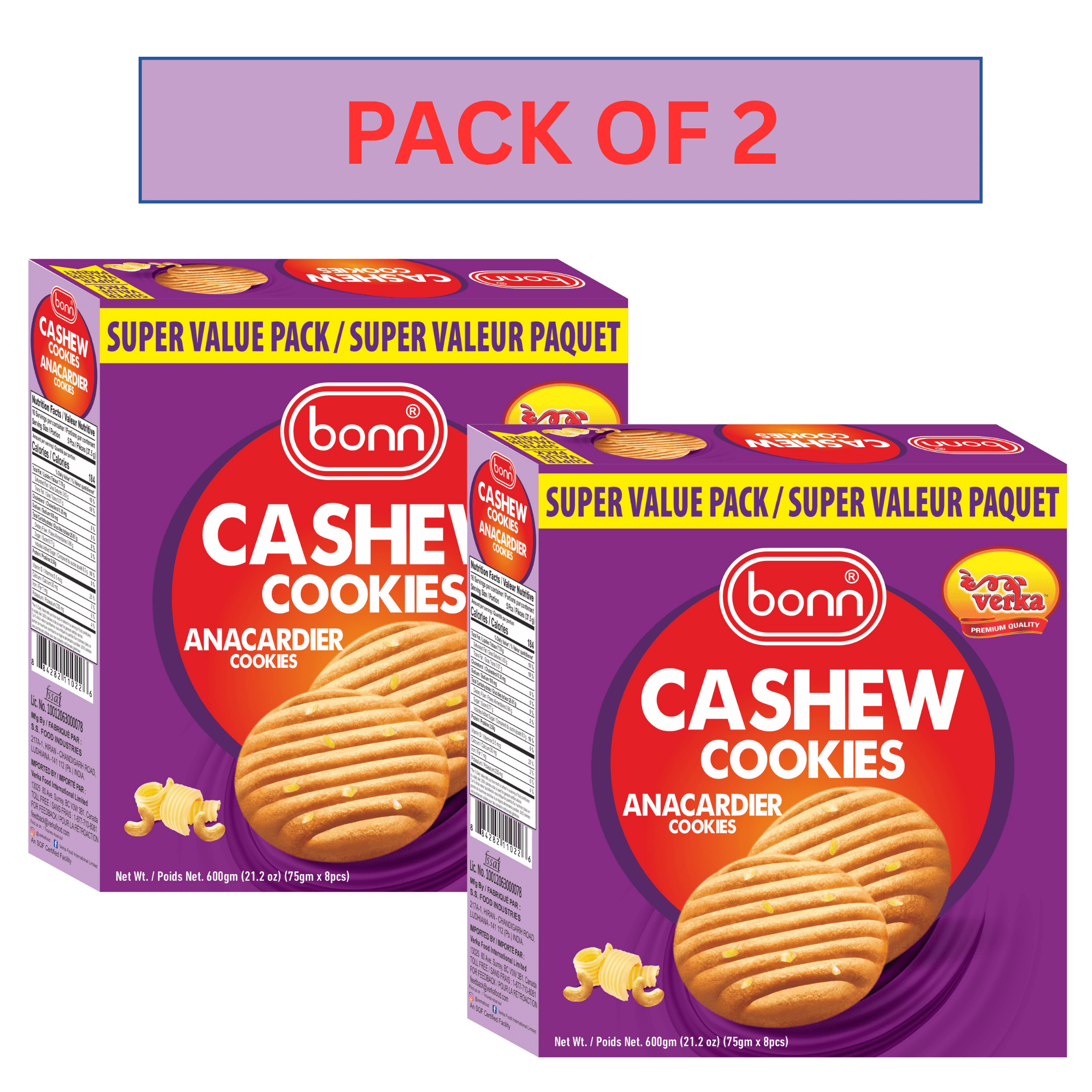 Click here for Bonn Cashew Cookies  600g  Pack Of 2 1200g prices