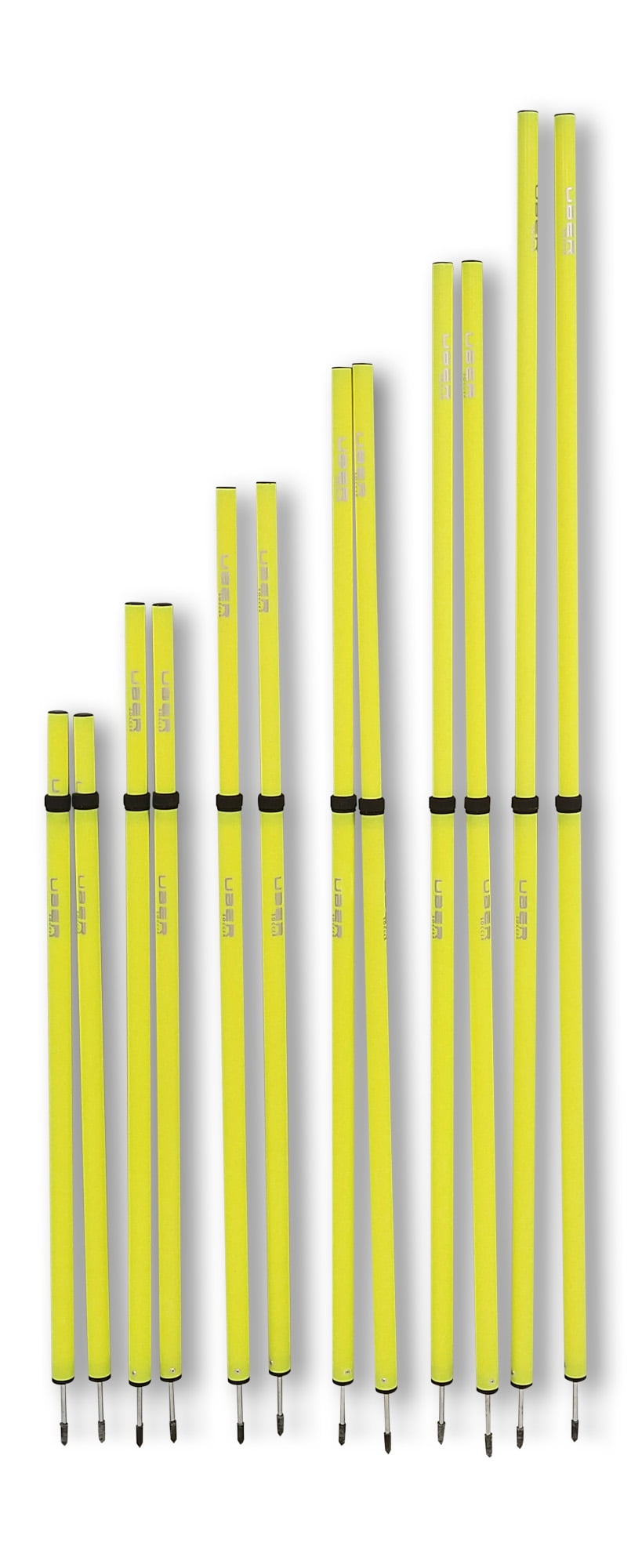 Uber Soccer Adjustable Speed and Agility Training Poles - Yellow - 40 ...