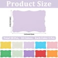 1Set 50Pcs 10 Colors DIY Paper Blank Greeting Cards Rectangle Mixed ...