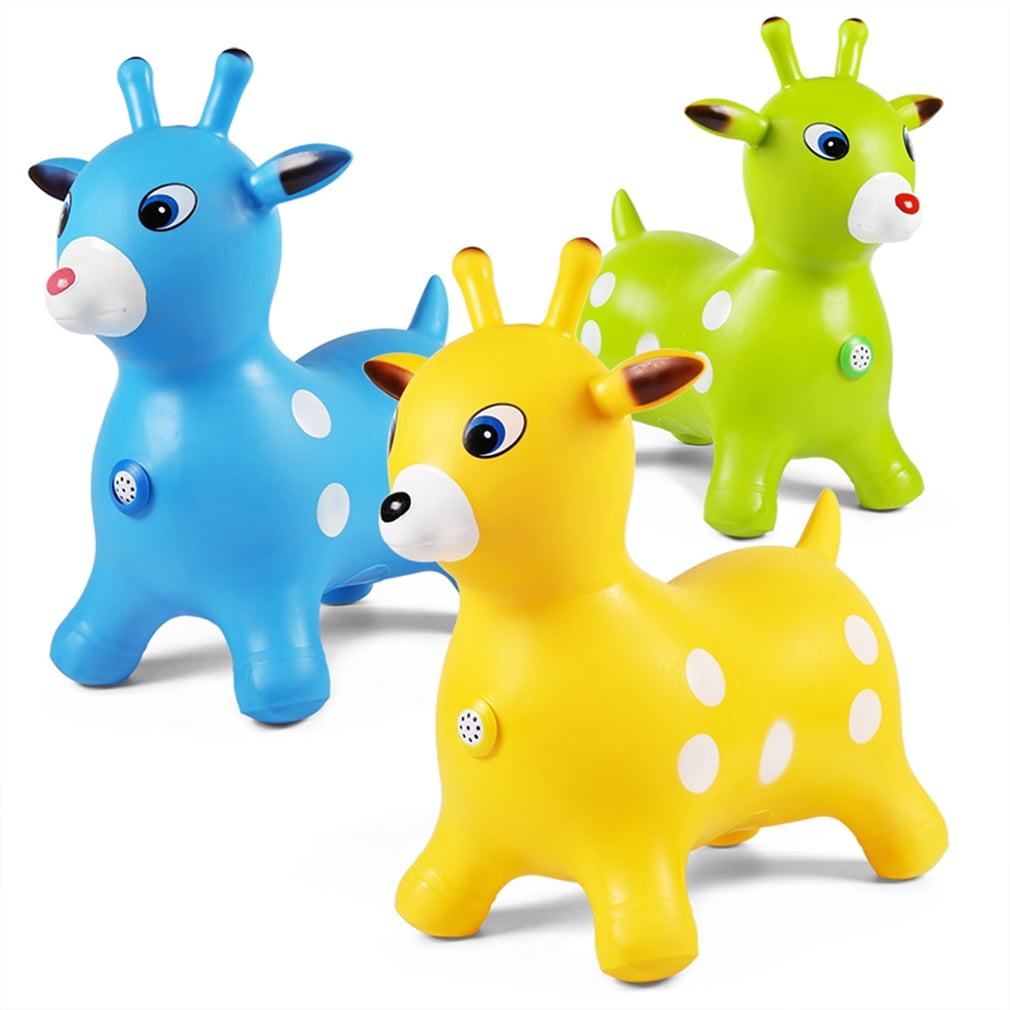 Inflatable Bouncing Deer Hopper for Kids Toddlers Boys Girls-Yellow ...