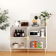 Buffet Storage Cabinet with Rattan Decorating Doors,Kitchen Sideboard ...