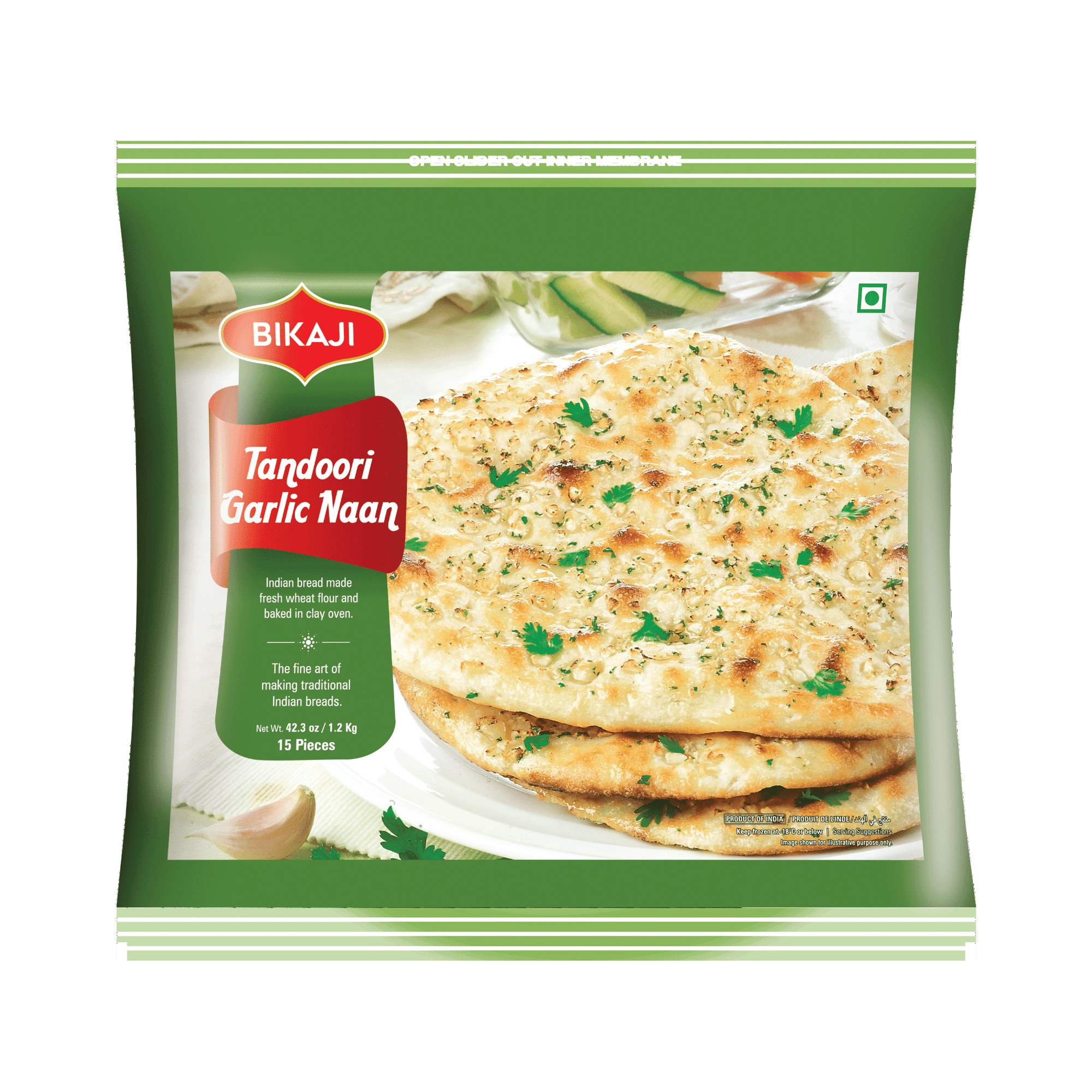 Click here for Bikaji Frozen Tandoori Garlic Naan 15 Pieces  1.2... prices