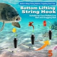 Pre-Tied Anti-Snagging Fishing Rig, 3 High-Carbon Steel Hooks with ...