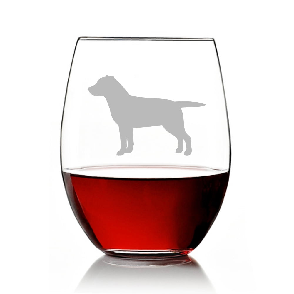 Labrador Retriever Dog Breed Engraved Stemless 15oz Wine Glass ...