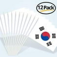 Anley Korea Mini Flag 12 Pack - Hand Held Small Miniature Korean Flags ...