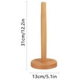 Pompotops Kitchen Paper Towel Rack Japanese-style Beech Vertical Wooden ...
