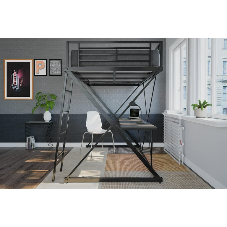 DHP X Loft Metal Bunk Bed Black