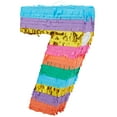 Rainbow Number 7 Pinata for 7th Birthday, Fiesta, Cinco de Mayo (12x16 ...
