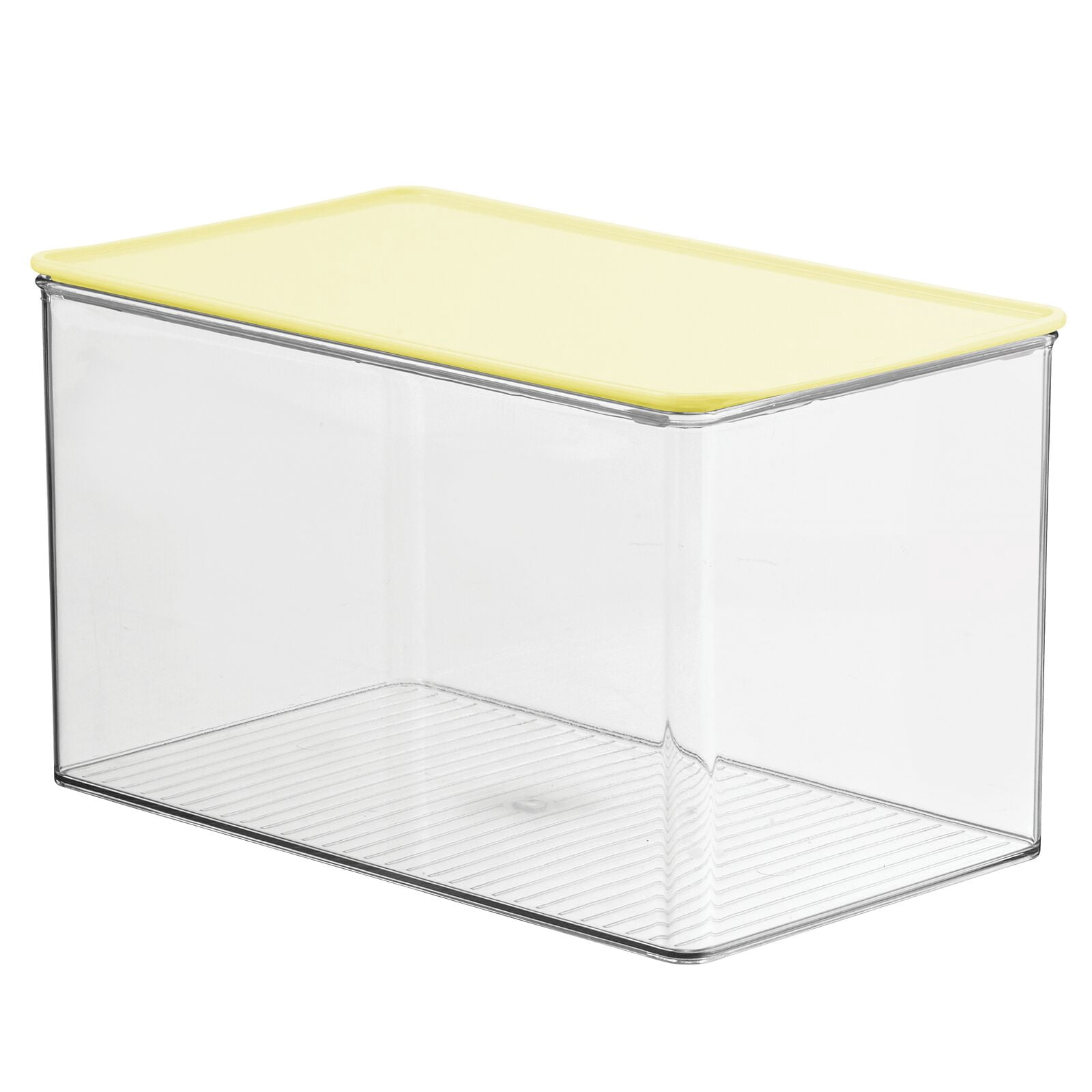 mDesign Stackable Closet Plastic Storage Box with Lid - Container for ...