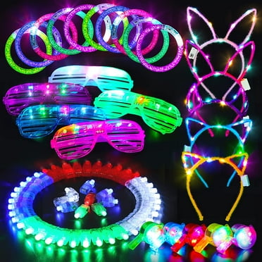 8 Pieces Led Light up Pacifier Necklace Glowing Flashing Party Favors ...