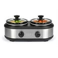 TRU Double Slow Cooker SC-2125, 1.25-Quart Dual Crock Buffet, Removable ...