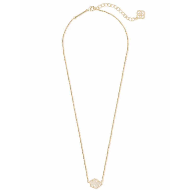 Kendra Scott Tess Pendant Necklace for Women Fashion Jewelry Gold Plated Iridescent Drusy Walmart