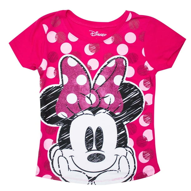 Disney - Minnie Mouse Girls 7-16 Youth Pink T-Shirt-10/12 - Walmart.com ...