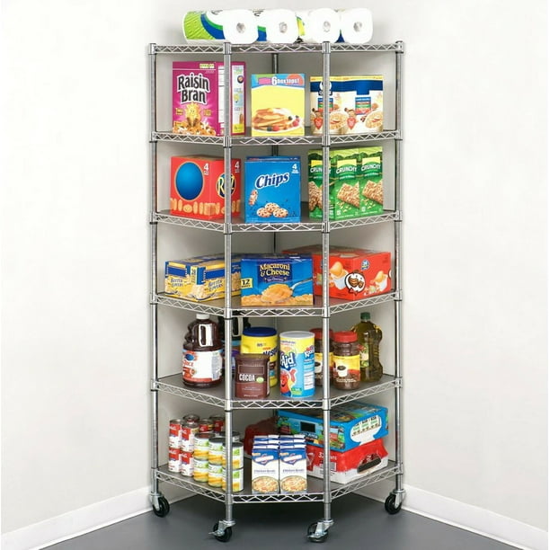 Zimtown 6 Tire Heavy Duty Wire Garage Storage Rack, Steel Corner ...