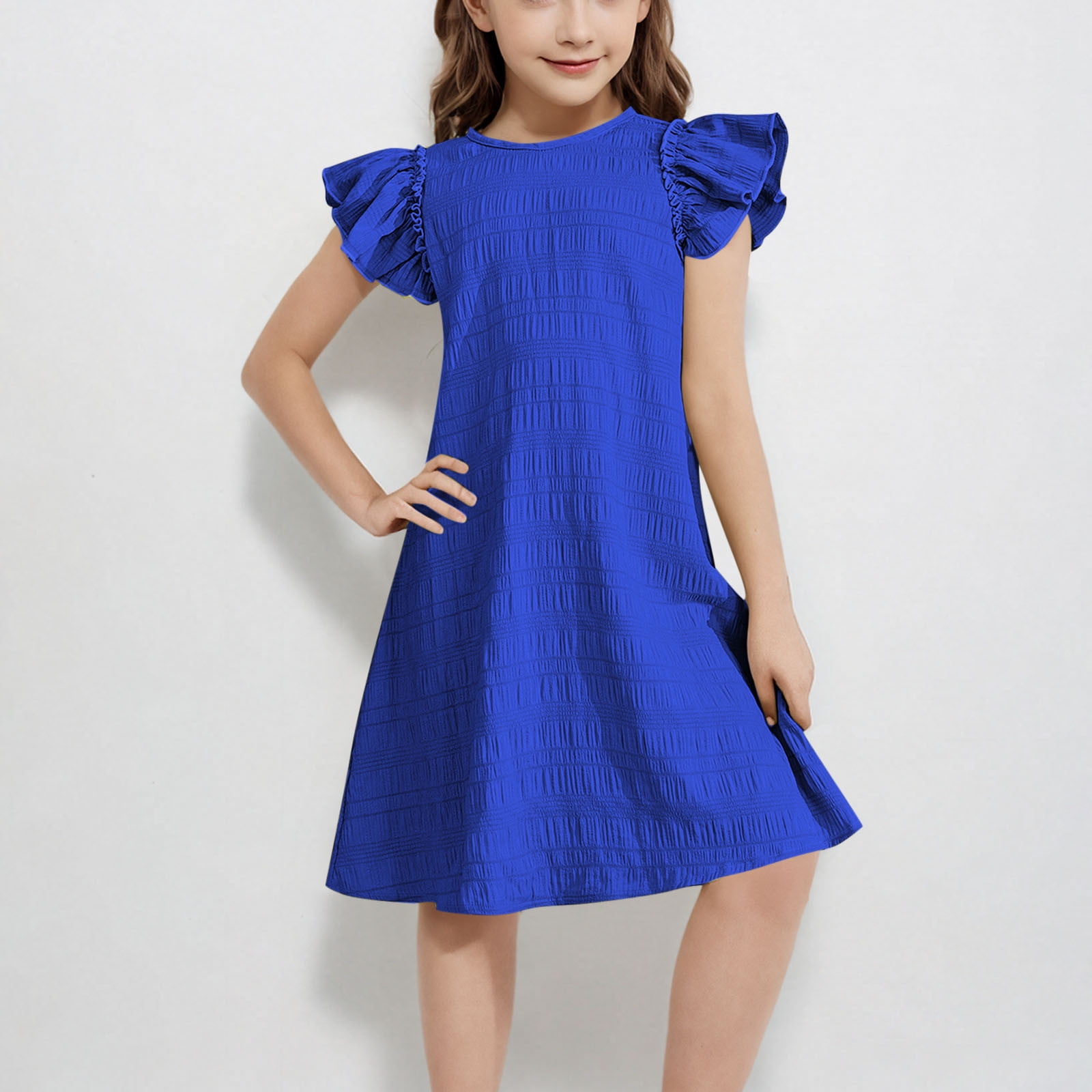 Click here for Ntacza Dresses Girls Ruffle Cap Sleeve Cute Party... prices