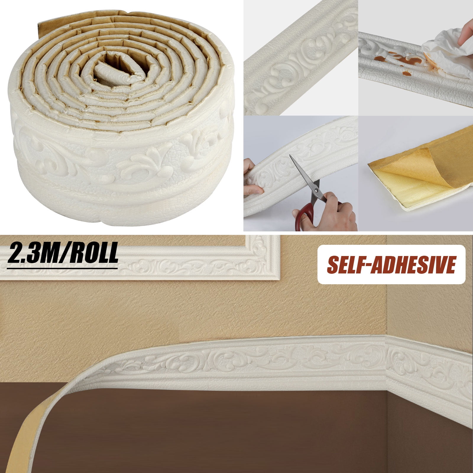 90inch Self Adhesive Foam Wallpaper Borders Tsv 3d Flexible Foam