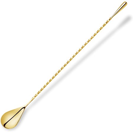 12 Inches Gold Bar Spoon Stainless Steel Mixing Spoon Spiral Pattern ...