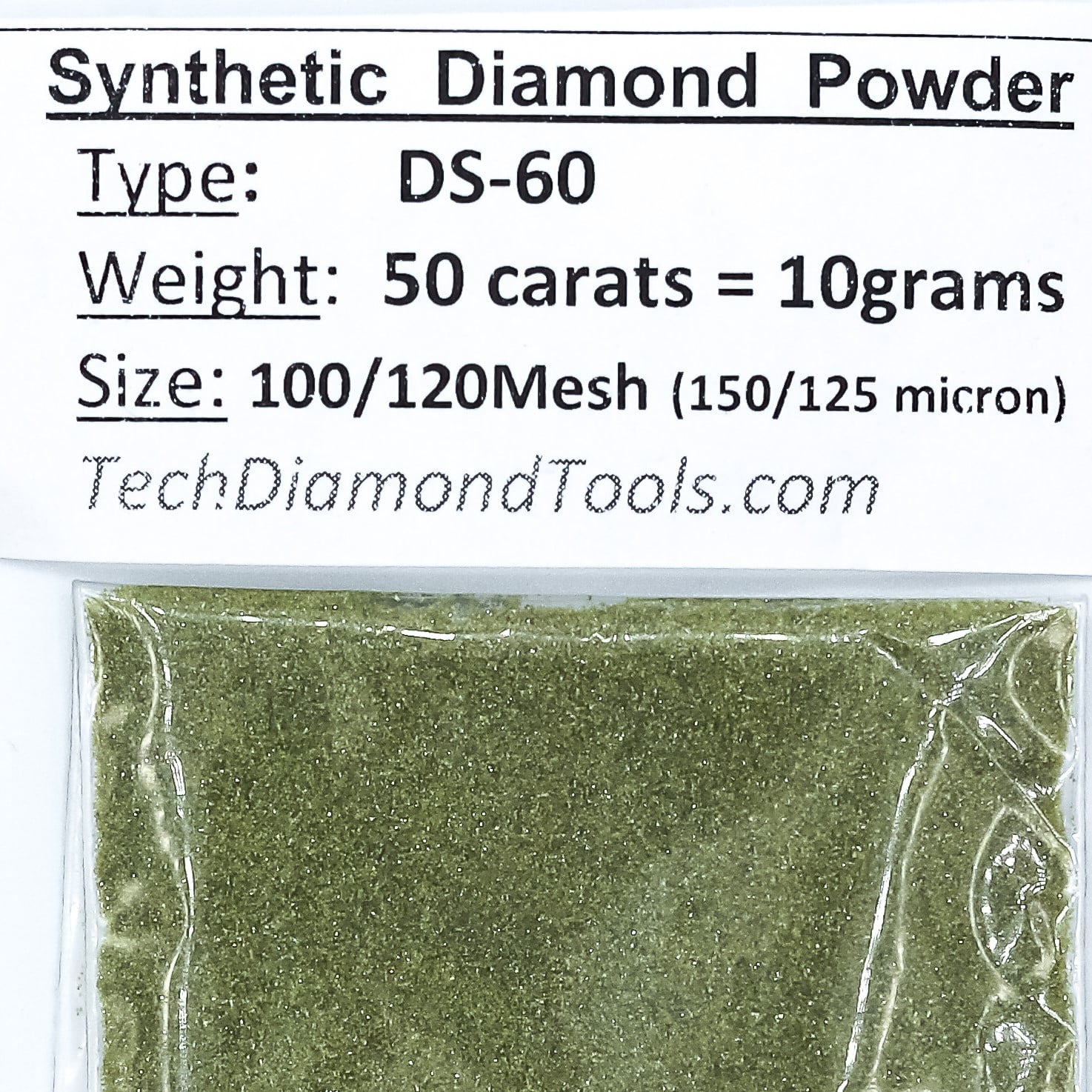 TechDiamondTools Diamond Powder 100 Grit 150/125 Microns, 50 Carat = 10 ...