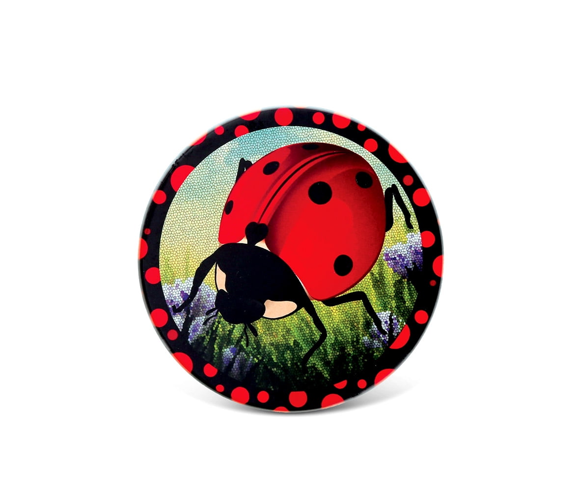 CoTa Global Red & Black Ladybug Ceramic Coaster, 4 Inch Intricate ...