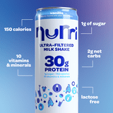 Nurri Ultra-Filtered Milkshake, 30g of Protein, Vanilla, 11 fl oz Can ...