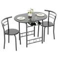 Vineego 3 Pieces Dining Set for 2 Small Kitchen Breakfast Table Set ...