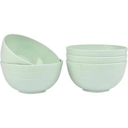 5 Pack Unbreakable Plastic Pasta Bowls - Lightweight Reusable Food ...