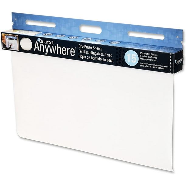 Quartet 3413885563 Dry Erase Cling Sheets, Perforated Sheets 31.5-Inch ...