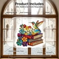 Colorful Acrylic Puzzle Pendant, Book Pattern 2D Flat Acrylic Ornament ...