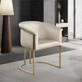 Meridian Furniture Tierra Cream Velvet Dining Chair - Walmart.com