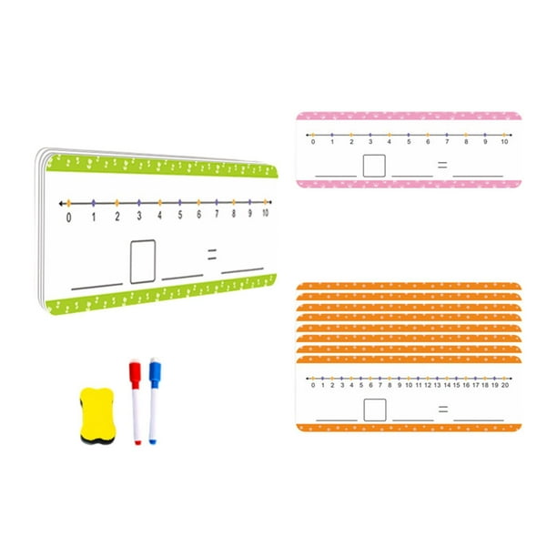 21 Tarjetas de Tablero con Líneas Numéricas para Borrado , Juego de ...
