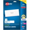 "Avery Matte Clear Address Labels for Laser Printer, Sure Feed, 1"" x 2 ...