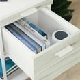 Sauder Boulevard Cafe, Side Table With Pull Out Tray and Drawer, White ...