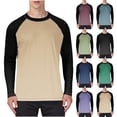 Chiccall Men's Raglan Baseball Tee Shirt Ice Silk Sun Protection Casual ...